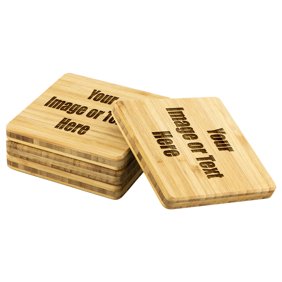 Personalized Bamboo Coasters DG Custom Graphics