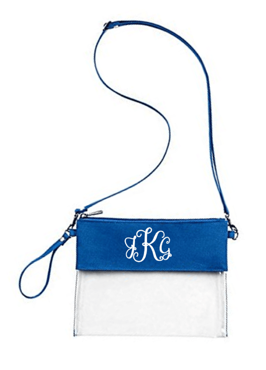 Custom Monogrammed or Personalized Purse/Clear Stadium Bag/Crossbody B ...
