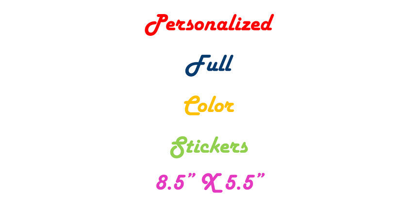 Full Color Personalized Stickers DG Custom Graphics