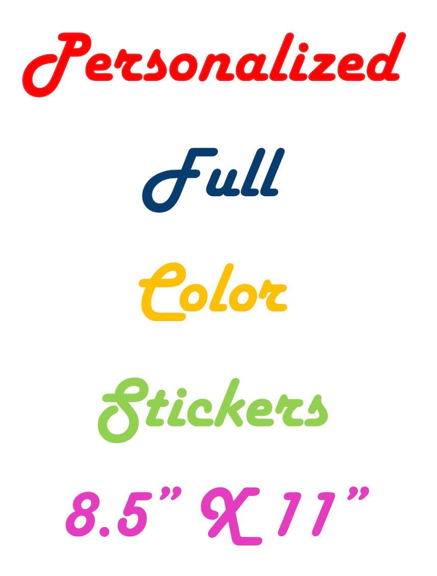 Full Color Personalized Stickers DG Custom Graphics